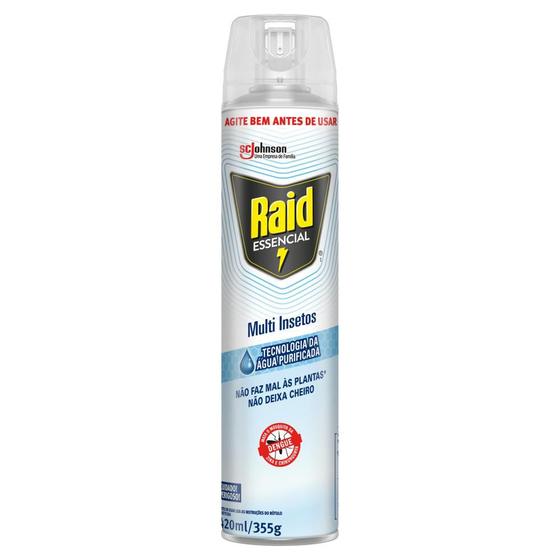 Inseticida Aerossol Multi-Insetos Raid sem Perfume Essencial 420ml ...