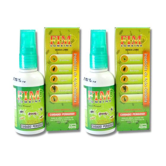 Inseticida Mata Formiga Barata Kit 2 UN Fim Combina 40ml - RAWELL ...