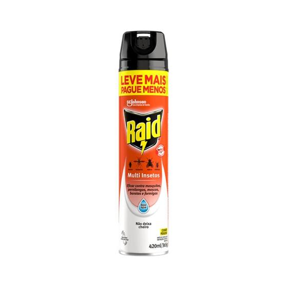 Inseticida Raid Multi insetos aerosol 420ml Contra moscas, pernilongos ...