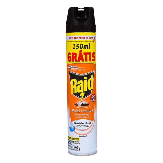 Inseticida Raid Multi-insetos Spray Base Água Leve Mais Pague Menos ...