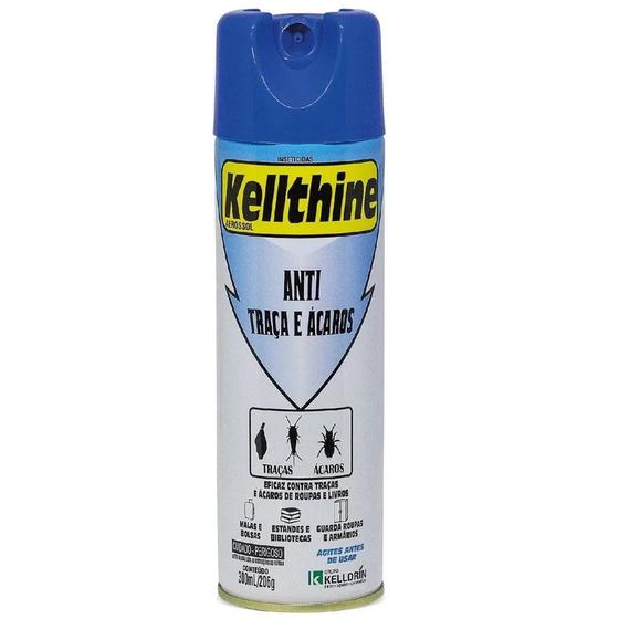 Inseticida Spray Anti Traça E Ácaros Aerosol Kelldrin 300ml ...