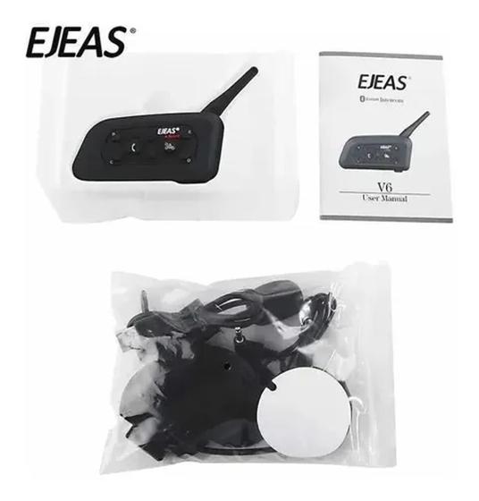 Intercomunicador De Capacete V6 Pro Clip Metal - Ejeas ...