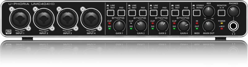 Interface áudio 4 canais 192kHz Behringer Umc404HD - Mesa de Som ...