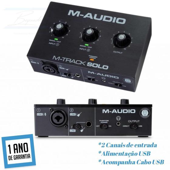 Interface de Áudio M-Audio Usb M-Track Solo - Interface de Áudio ...
