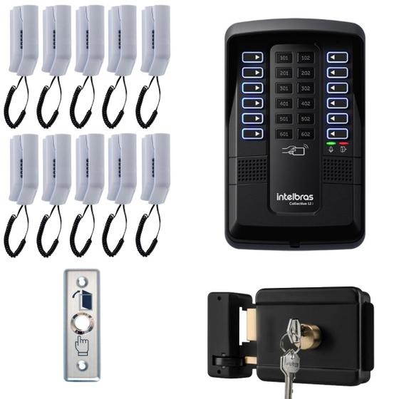 Interfonia Predial Coletiva Coletivo Eletrônico Intelbras 10 Pontos Com ...