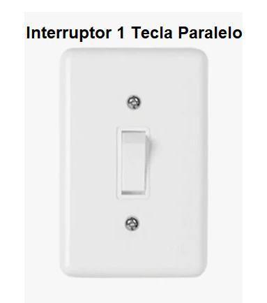 Interruptor 1 Tecla Paralelo 4x2 BR Completa 250V C/ Placa- 5 Anos de ...