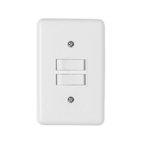 interruptor 1 tecla simples + 1 tecla paralelo 6A 250V Ilumi Liga e ...