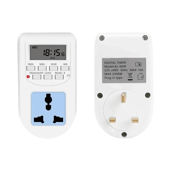 Interruptor De Temporizador Digital De 12/24 Horas, Tomada De ...