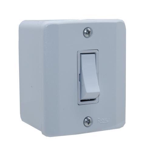 Interruptor Externo Simples Branco Sobrepor Radial 1902002 ...