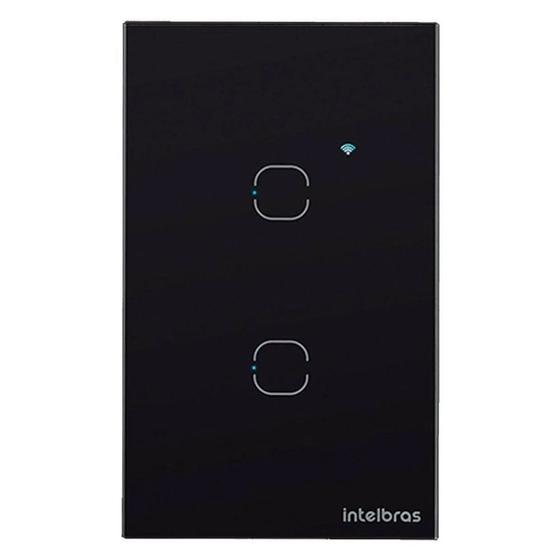 Interruptor Intelbras Touch Smart Wi-Fi Preto EWS 1002 Bivolt ...