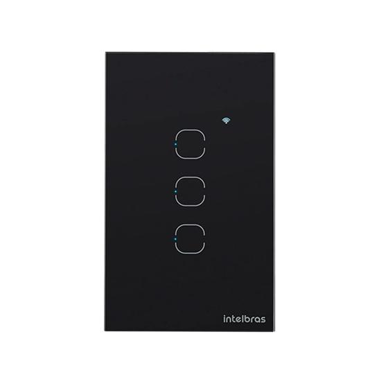Interruptor Intelbras Touch Smart Wi-Fi Preto EWS 1003 Bivolt ...