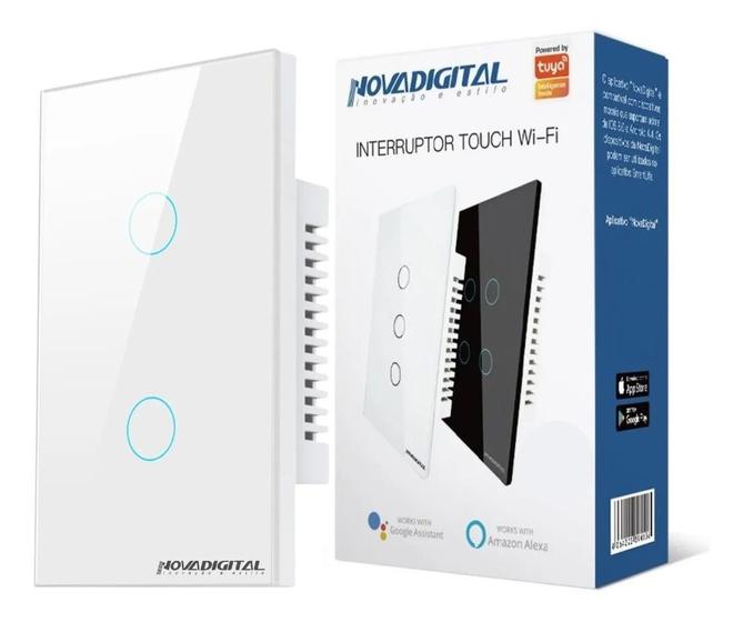 Interruptor Inteligente Nova Digital de 2 Botões Branco 4x2 - Interruptor Inteligente - Magazine ...