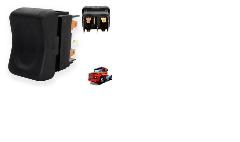 Interruptor Scania 113 Serie S4 Vidro Eletrico Botão 6 Pinos - Br.C ...