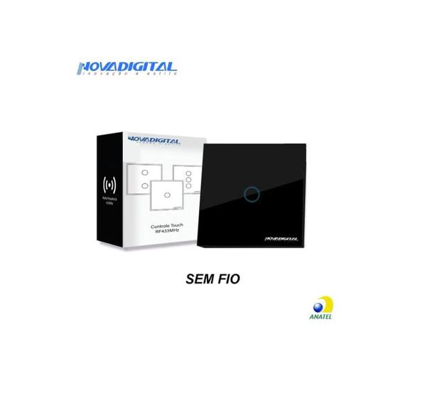 Interruptor sem Fio RF 433 Mhz Novadigital Preto 1 Tecla - Nova Digital ...