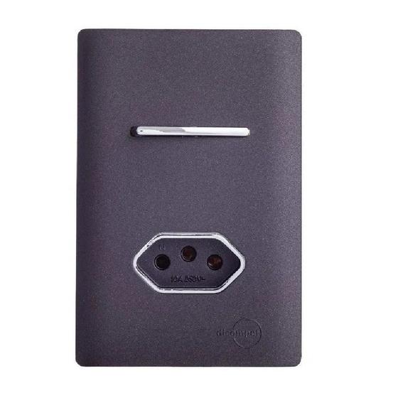 Interruptor Simples Com Tomada 20a Novara - Bruno Acabamentos - Interruptores - Magazine Luiza