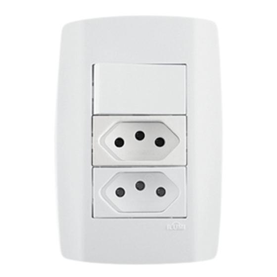 Interruptor Slim 1 Tecla Simples + 2 Tomadas 10A - Ilumi ...