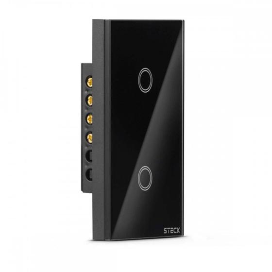 Interruptor Steck Smarteck 2 Modulos Touch Wi-Fi Bivolt Preto ...