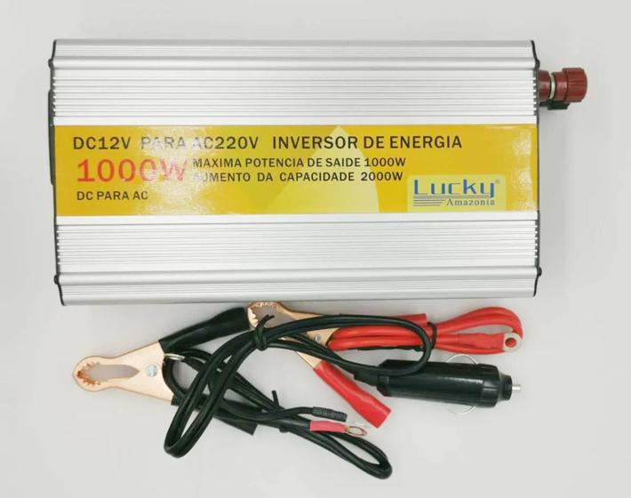 Inversor de Tensão 1000W 12V para 220V 50Hz - LUCKY - Inversor Transformador - Magazine Luiza
