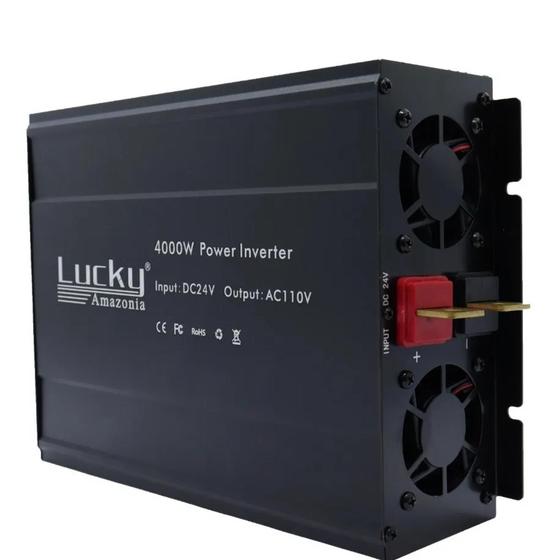 Inversor De Tensão Voltagem 24v Para 220v 4000w 60Hz Conversor Automotivo - LUCKY - Inversor ...