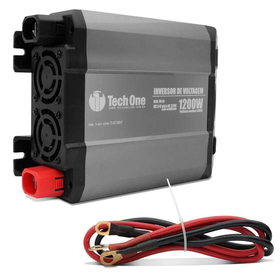 Inversor De Voltagem 1200W 24V Para 220V Tech One Conversor Veicular ...