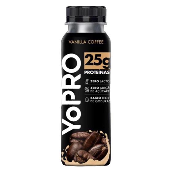 Iogurte Líquido YoPRO Vanilla Coffeel 25g de proteínas 250g - Bebida ...