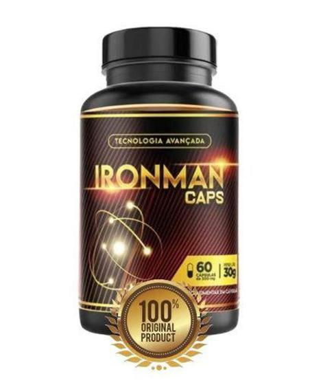 Iron Man caps - 60 Caps (1 Pote) - 100% Original - Suplemento Natural ...