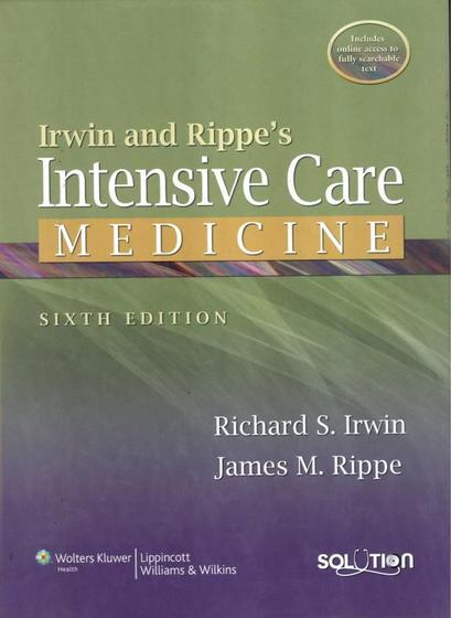 IRWIN AND RIPPE´S INTENSIVE CARE MEDICINE - 6TH ED - - Livros de ...