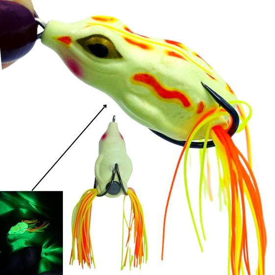 Isca Artificial Yara Crazy Frog Sapo 5,5cm 11,5g Luminoso - Isca ...