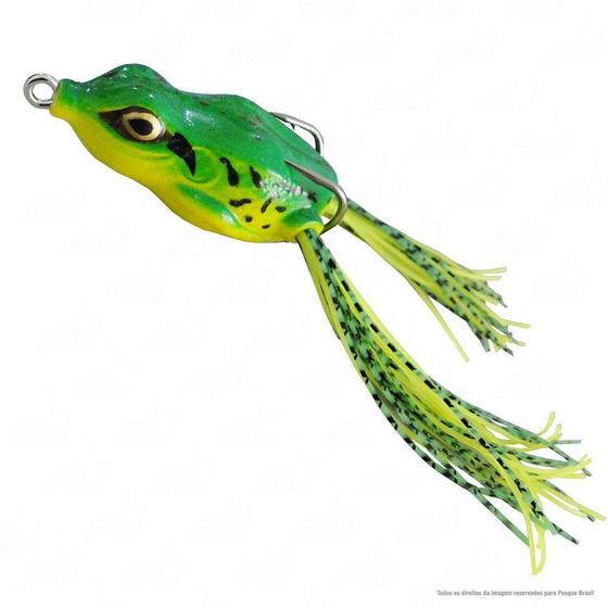 Isca Crazy Frog Yara Lures Sapinho de Borracha Cor 22 Verde Tamanho 5 ...
