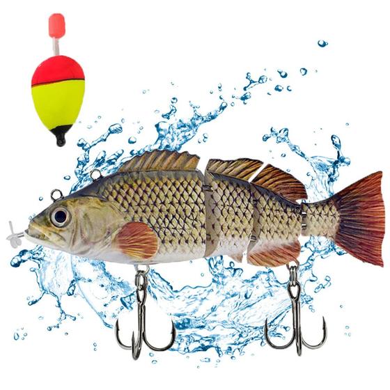Isca Pesca Inteligente Pescaria Peixe Articulado Artificial Led Fishing ...