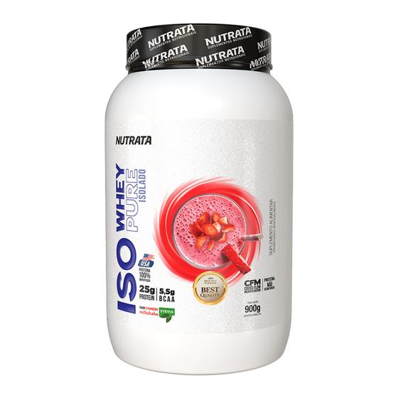 Iso Pure Whey Isolate Strawberry Milkshake 900g Nutrata - Whey Protein ...