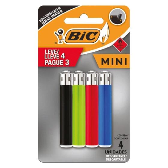 Isqueiro Bic Mini Blister - Leve 4 e Pague 3 - Isqueiro - Magazine Luiza