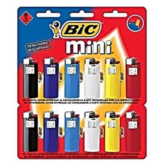 Isqueiro Bic Mini Cartela Com 12 Isqueiros - Isqueiro - Magazine Luiza