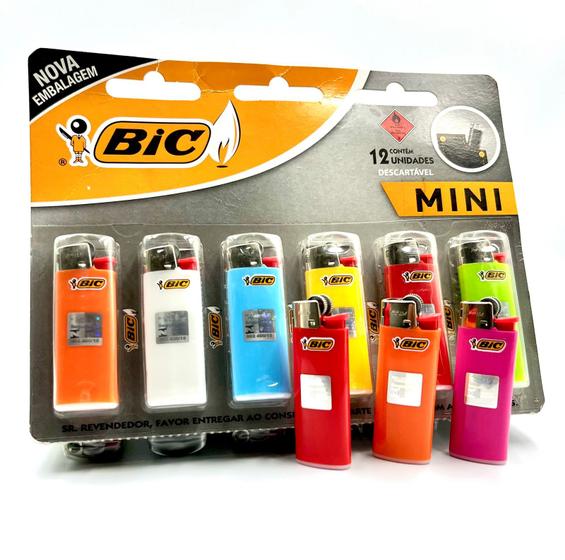 Isqueiro Bic Mini Cores Sortidas Pequeno leve - SAMPAIO - Isqueiro ...