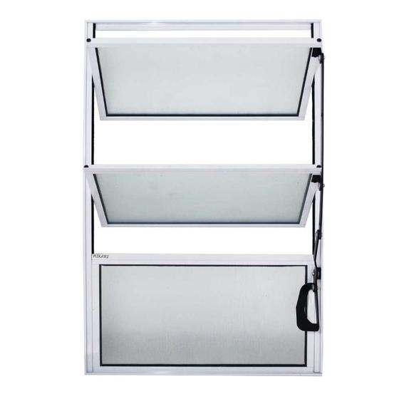 Janela Basculante Aluminio Branca Hikari 60 X 40 Vb24 - HIKARI ...