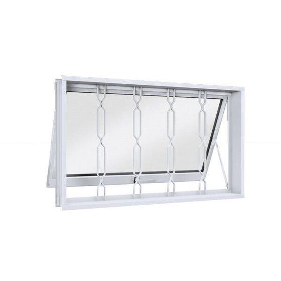 Janela de Aço Maxim-Ar 60x80cm com Grade Mosaico Facilita Lucasa ...