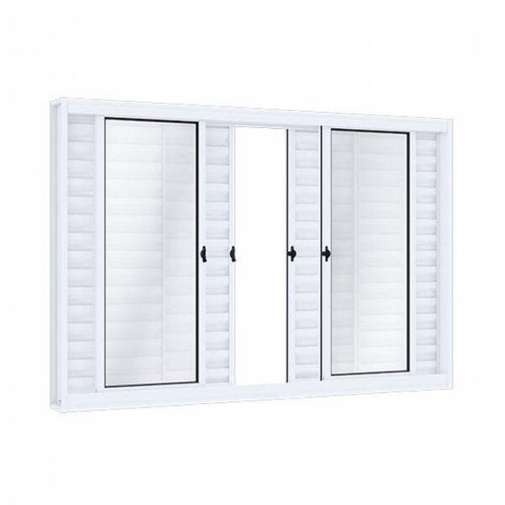 Janela de Aço Veneziana de Correr 100x120cm 6 Folhas Riobras - Lucasa ...