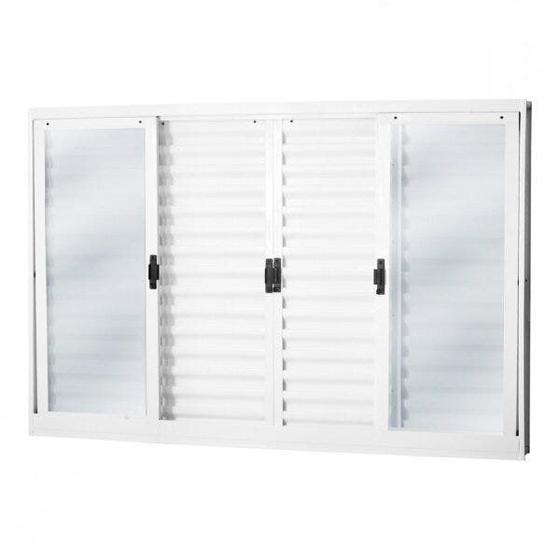 Janela Veneziana Aço 6 Folhas MGM Minas Sul 120x150cm Vidro Liso ...