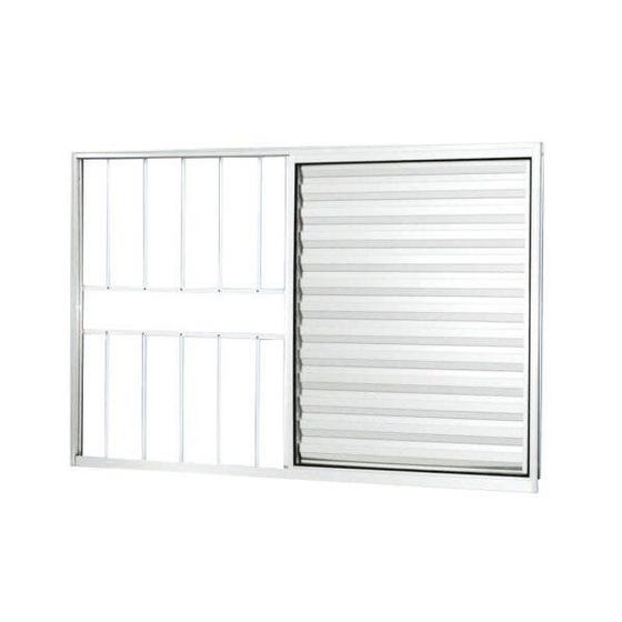 Janela Veneziana Alumínio 3 Folhas Fixa com Grade MGM Soft 120x100cm ...