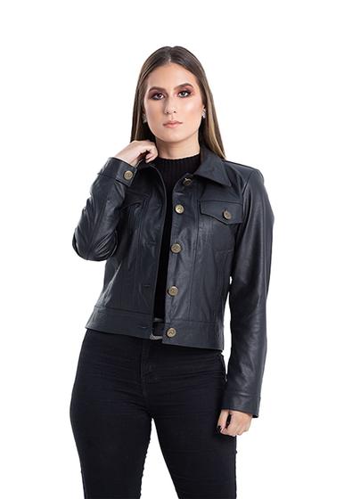 Jaqueta de Couro Isa Preta - Parra Couros - Jaqueta e Casaco Esportivo - Magazine Luiza