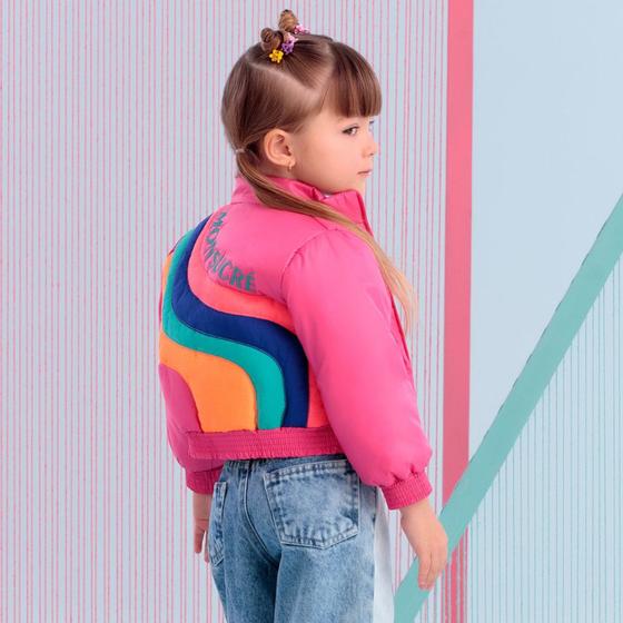Jaqueta Infantil Feminina Puffer Mon Sucré Bobojaco Jaquetão Inverno ...