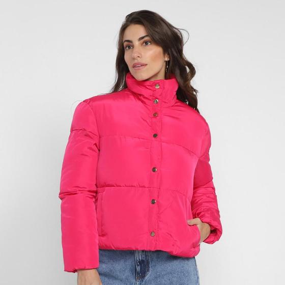Jaqueta Puffer The Style Box Gola Alta Feminina - Jaqueta Feminina ...