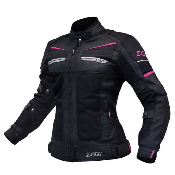 Jaqueta X11 Breeze Feminina Ventilada Preta Rosa - X11 EXPERT RIDERS ...