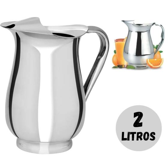 Jarra De Inox Com Aparador De Espuma e Gelo 2 Litros - Em Casa Tem ...