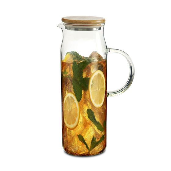 Jarra Vidro Suco Borossilicato C/tampa Bambu 1,5 Litros - Yoi - Jarra - Magazine Luiza