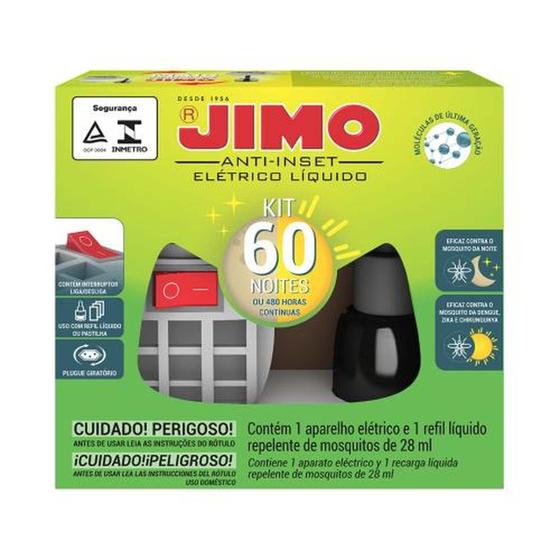 JIMO Anti-Inseto Elétrico Bivolt Kit 60 Noites Eficaz contra Mosquito ...