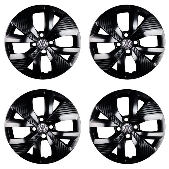 Jogo 4 Calota 15 Preto Polo Track 2021 Gol Voyage Saveiro A - Garagem ...