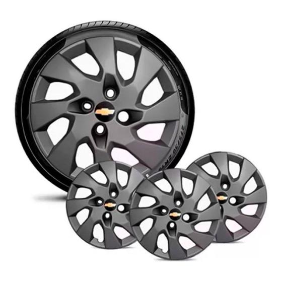 Jogo 4 Calota GM Chevrolet Aro 15 Grafite F Escolha o Carro - GFM ...