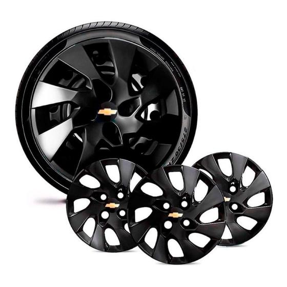 Jogo 4 Calota GM Chevrolet Aro 15 Preta B Escolha o Carro - GFM ...