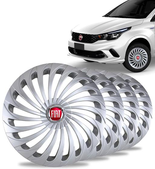 Jogo 4 Calota Prata Aro 15 Fiat Argo Palio Uno Siena Mobi - Elitte - Calota de Carro - Magazine ...